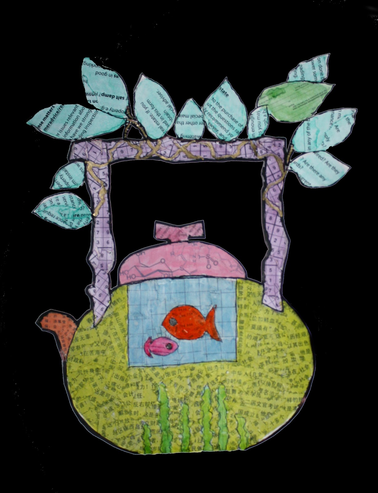 sarah bell smith: Teacup and teapot collages