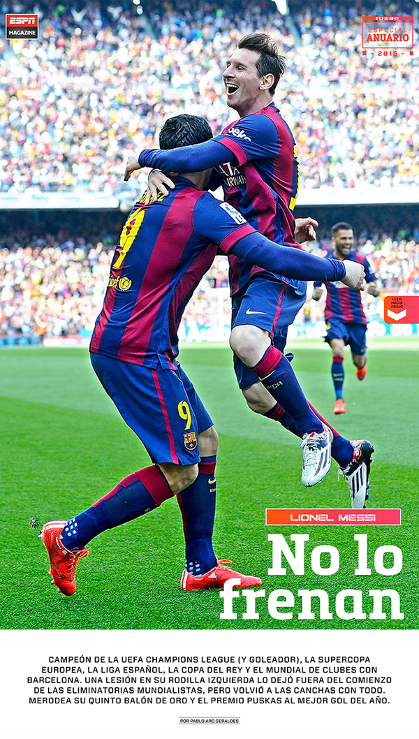 Periodismo de fútbol mundial: 2015: el año de Messi