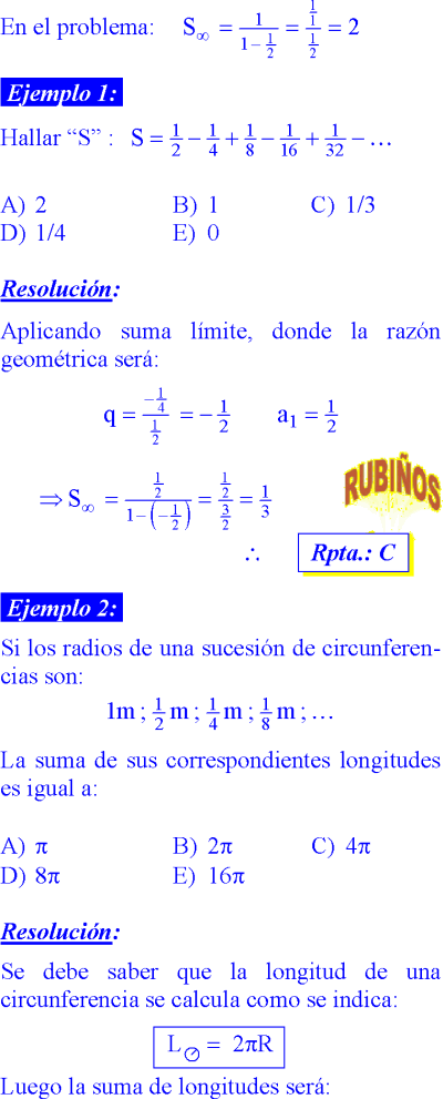 SUMATORIAS EJERCICIOS RESUELTOS