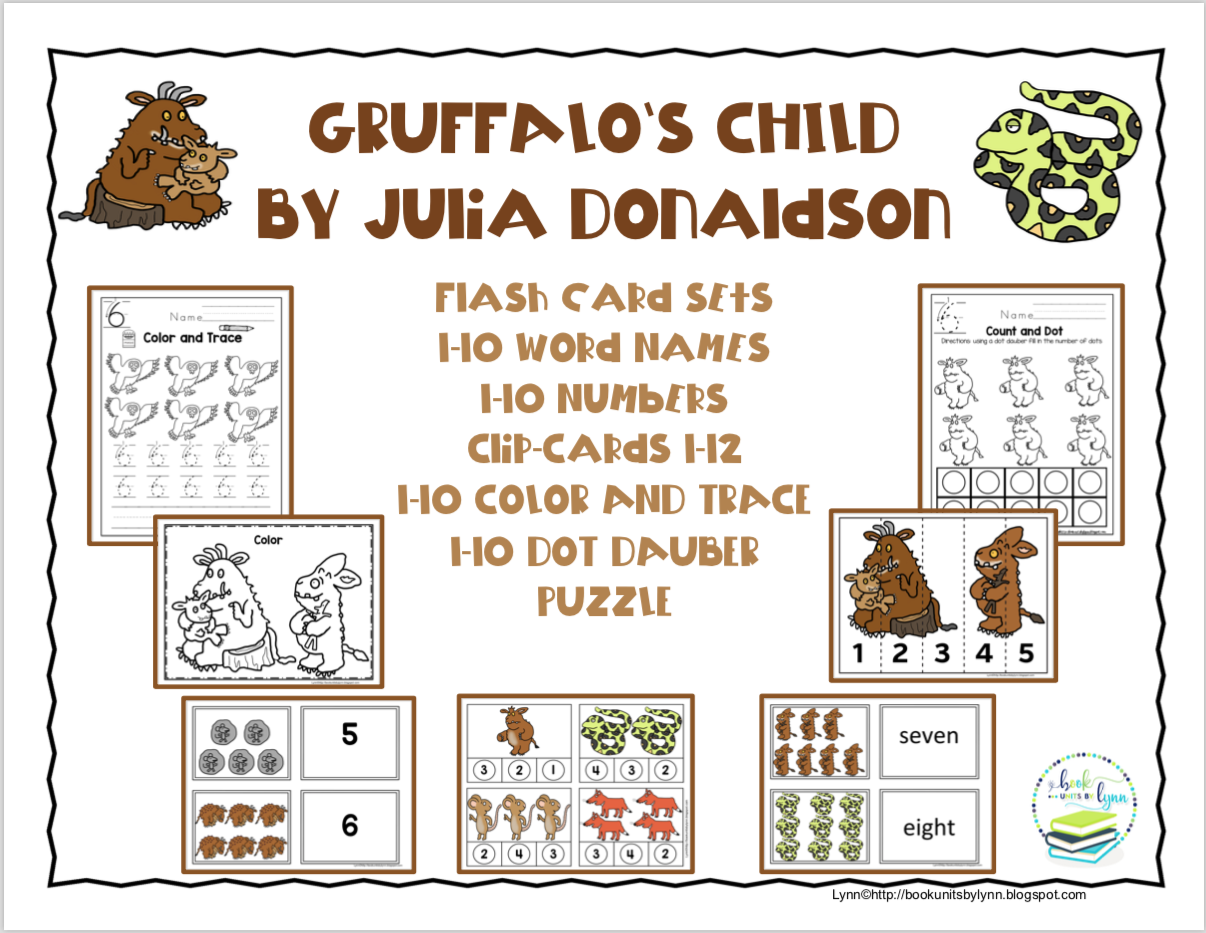 GRUFFALO’S CHILD MATH BOOK UNIT ~ Book Units by Lynn