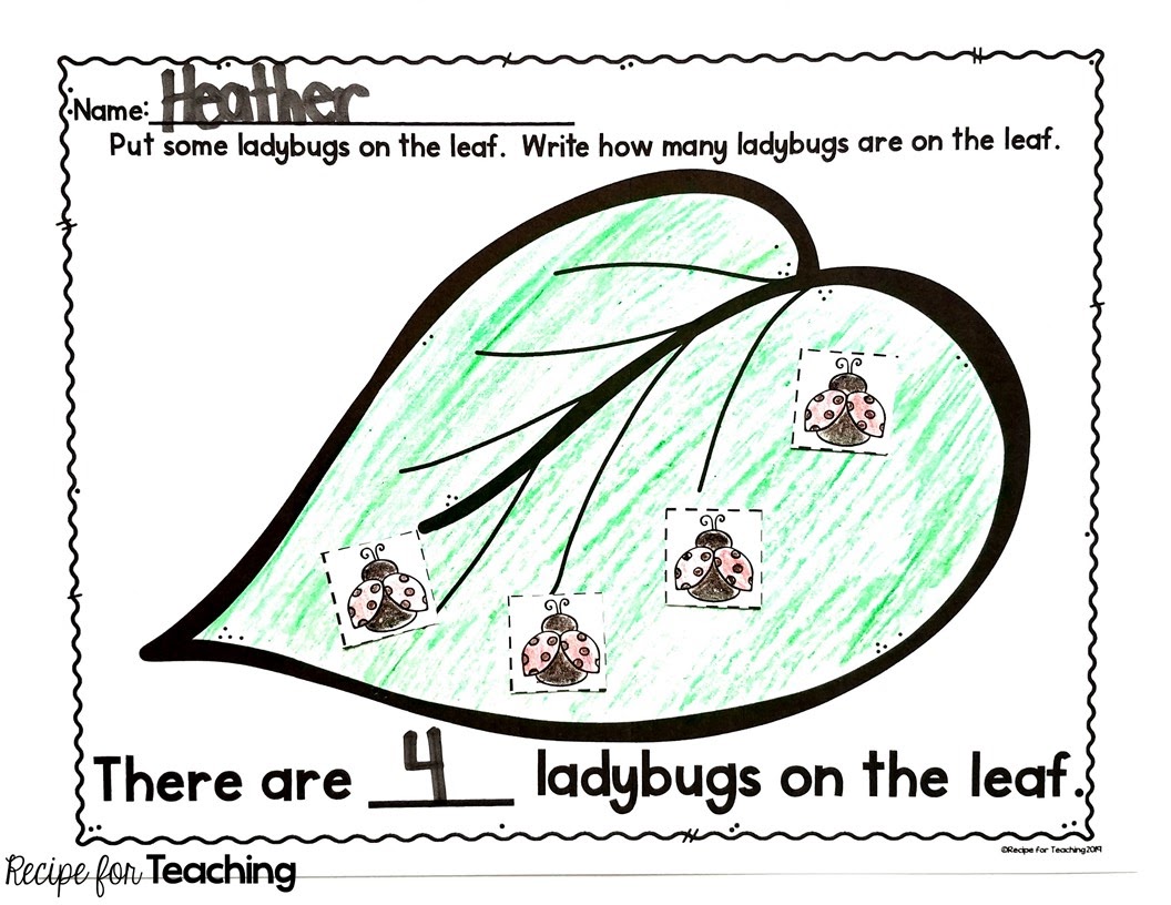 Ladybug Counting - Recipe for Teaching