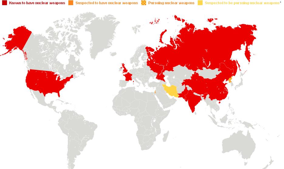 Online Maps: Nuclear Weapons Map