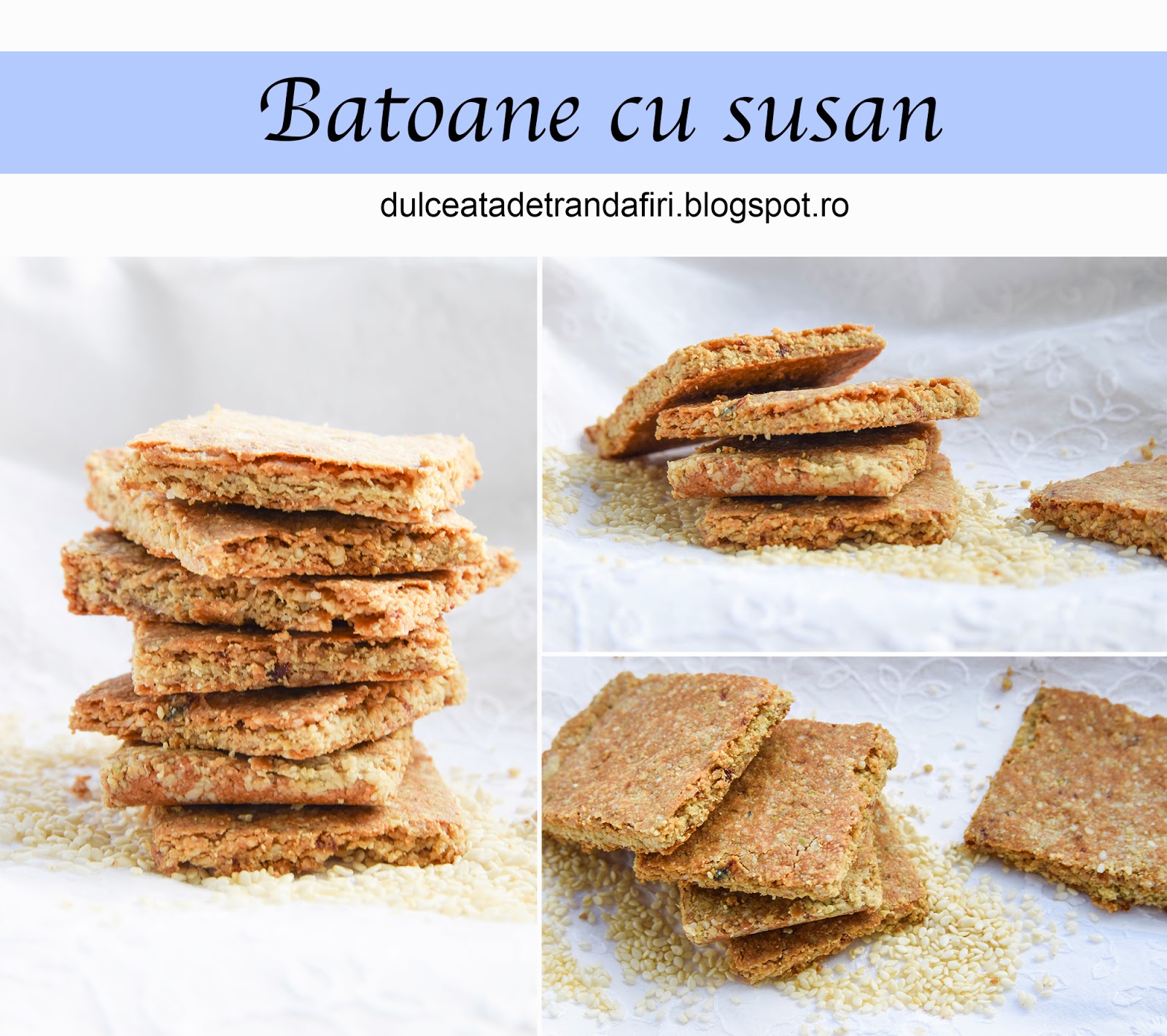 Dulceata de trandafiri: Batoane cu susan