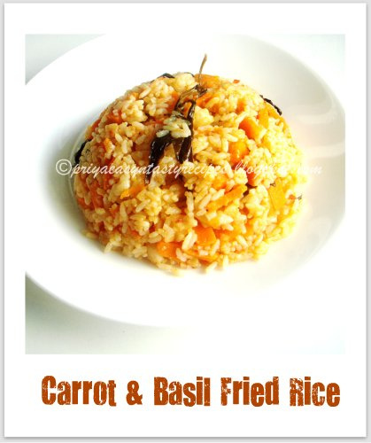 Priya's Versatile Recipes: Carrot & Basil Fried Rice