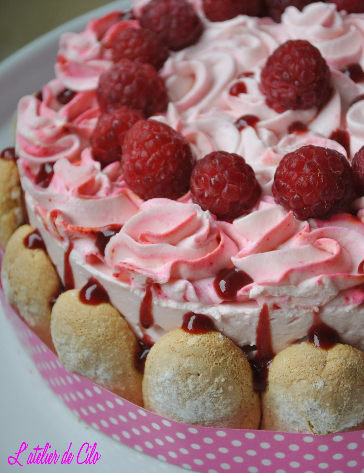 L'atelier de Cilo: "Charlotte aux framboises / Raspberry Charlotte"