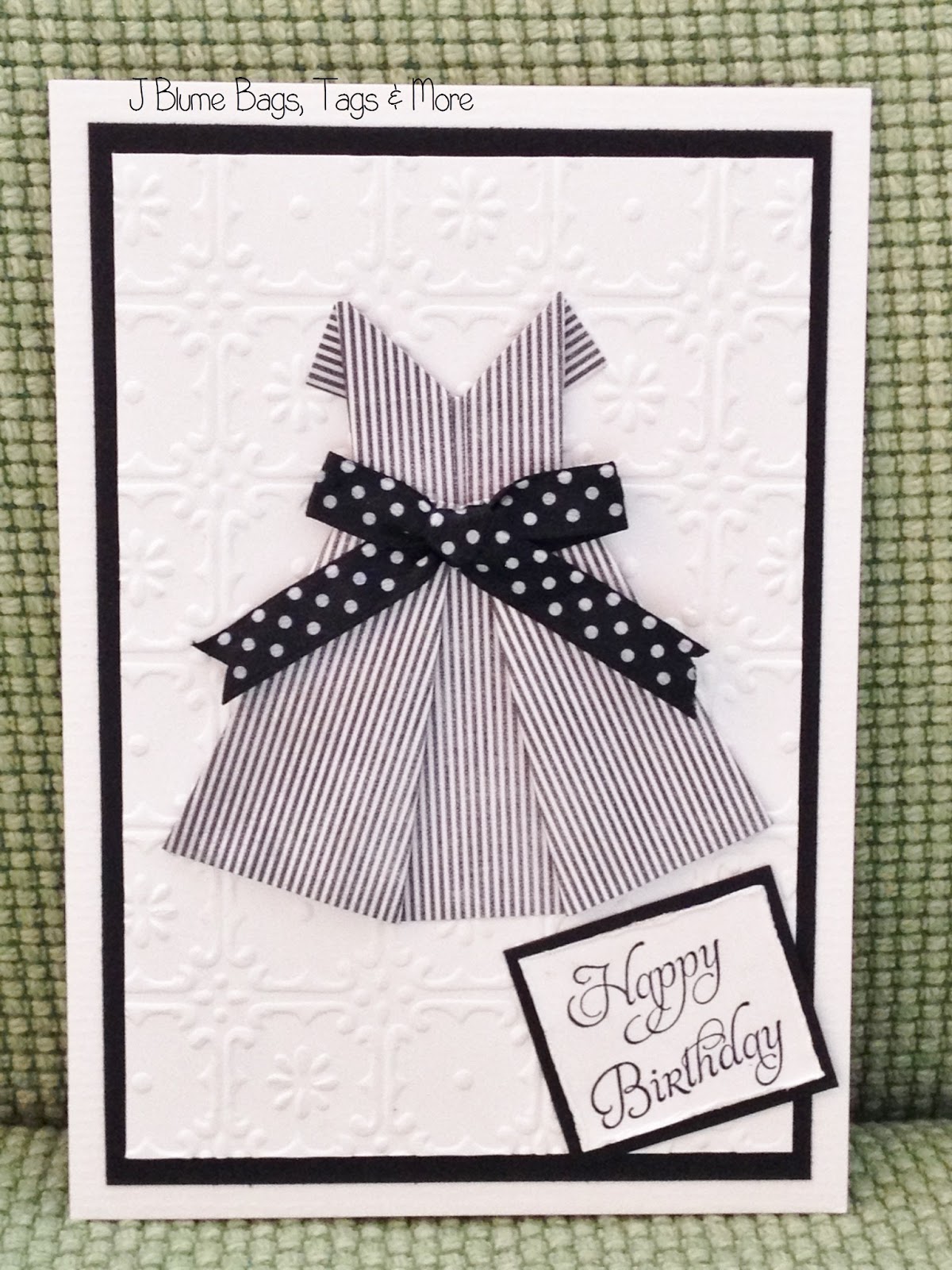 J Blume Bags, Tags & More: "Little black dress" cards