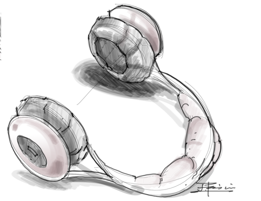 ID render: How to sketch a pair of headphones