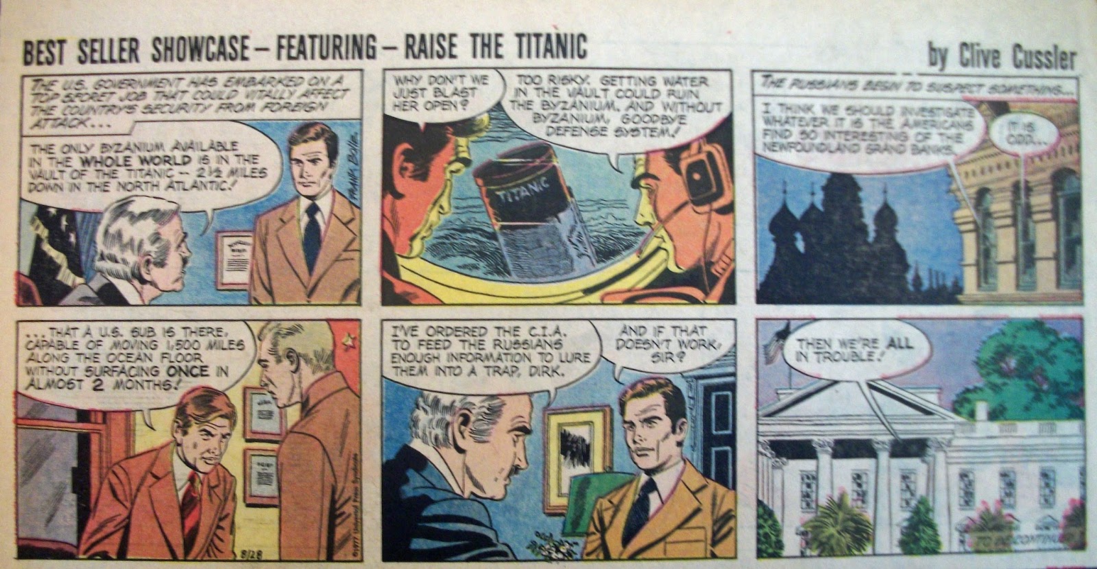 Clive Cussler Book Collecting: Raise the Titanic Comic Strips