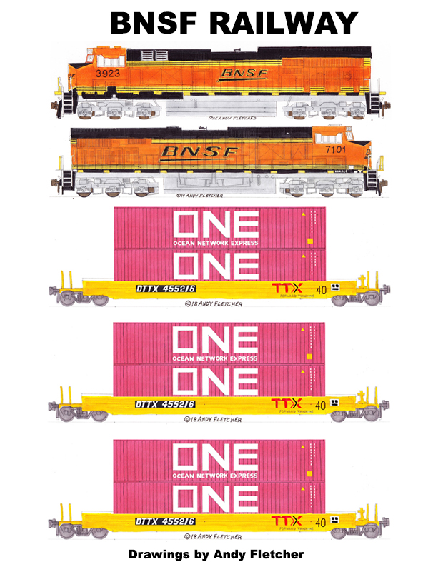 Andy Fletcher Blog-: A BNSF Railway Intermodal Train Heads For Kansas ...