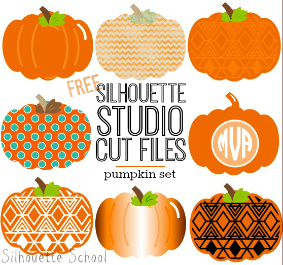 Set of Pumpkins Free Silhouette Studio Cut File - Silhouette School