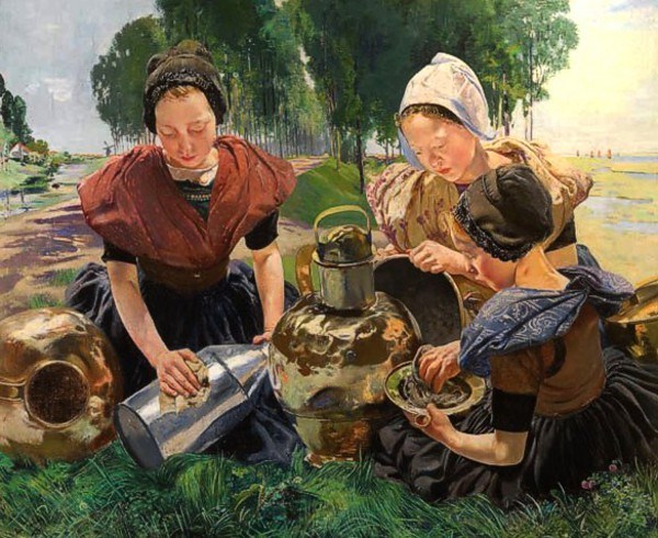 It's About Time : Children by Belgian artist Leon Frederic 1856-1940