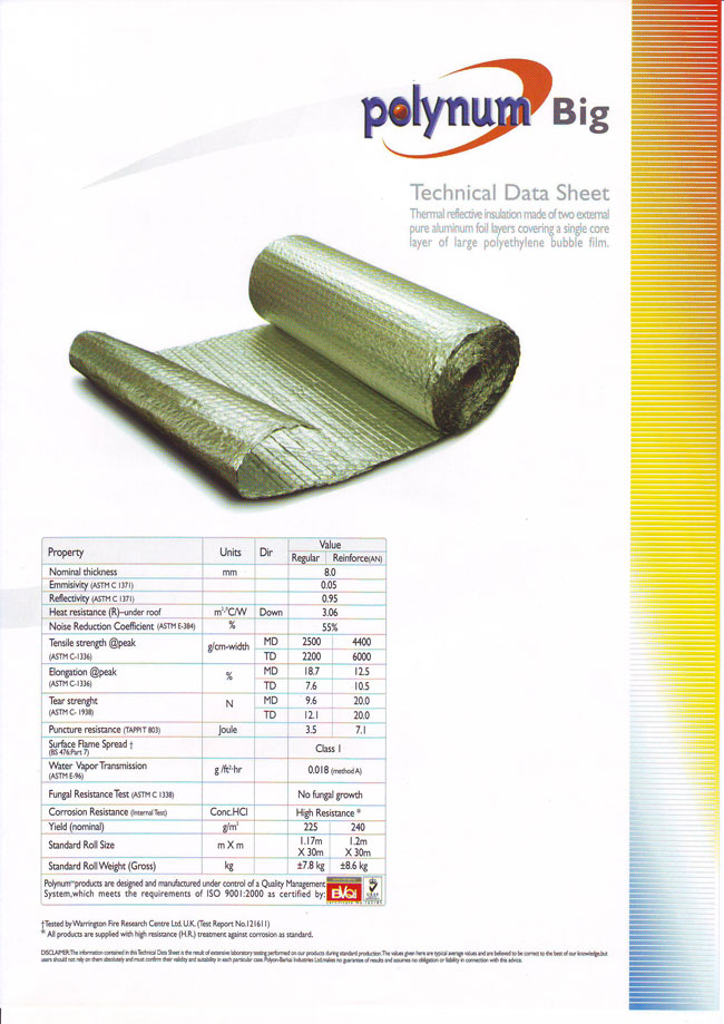 Material Bangunan Super Murah: INSULATION BUBBLE POLYNUM