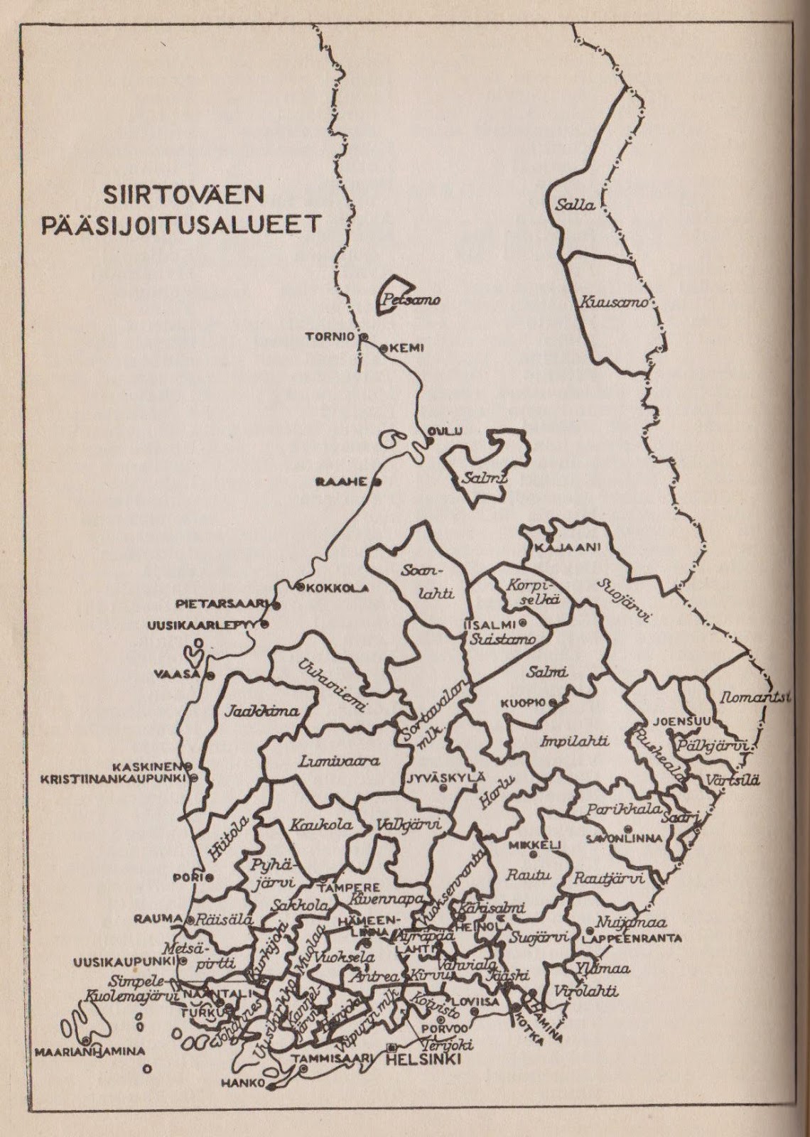 Suomen vanhempi historia: Luovutetut ja vuokratut alueet sekä siirtoväki