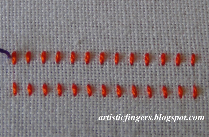 artisticfingers: Stitch tutorial - Threaded stitch