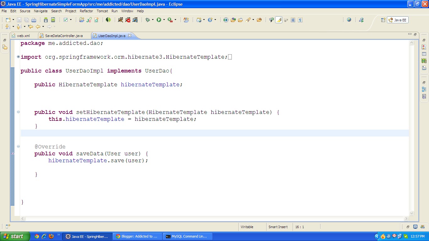 Working with Simple Form Controller using Spring & Hibernate | Addicted ...