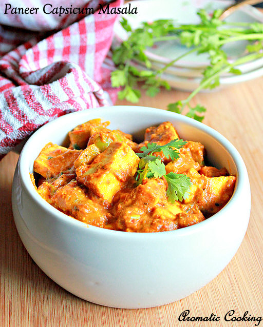 Aromatic Cooking: Paneer Capsicum Masala ( No Onion And Garlic )