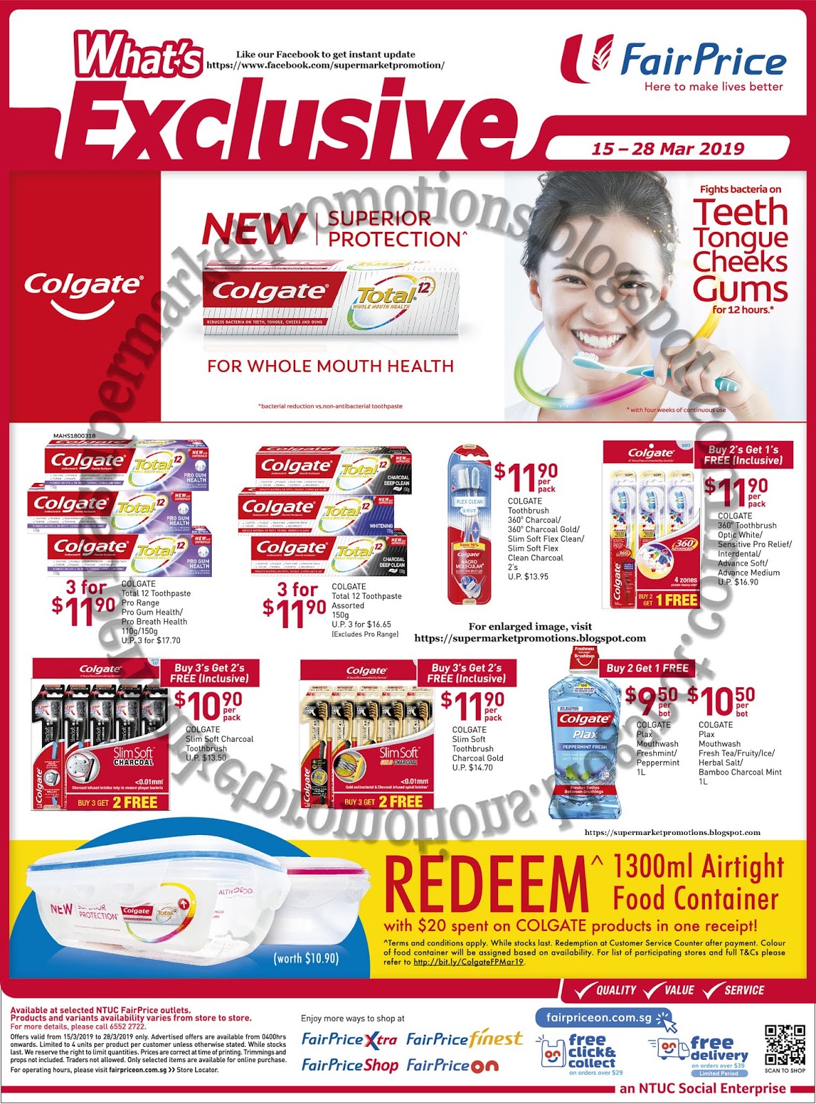 NTUC FairPrice Colgate Promotion 15 - 28 March 2019 ~ Supermarket ...
