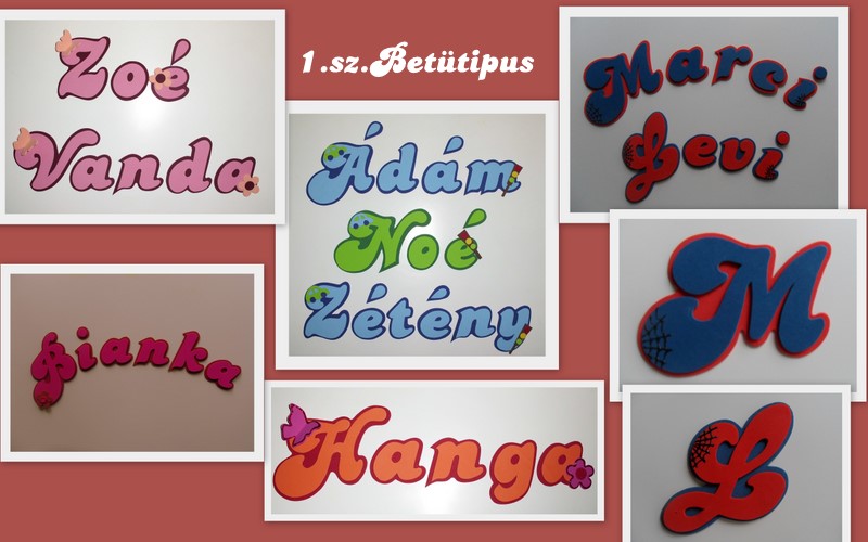 Baba-és gyerekszoba dekoráció: Nevek,nevek,nevek...