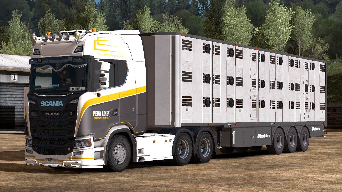 Ownable livestock trailer Michieletto V1.0 - Euro Truck Simulator 2 Mod ...