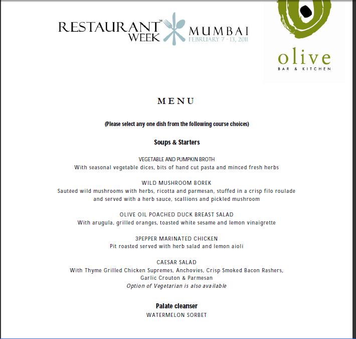 SQUARE WITH ROUND EDGES: Restaurant Week: OLIVE BAR AND KITCHEN