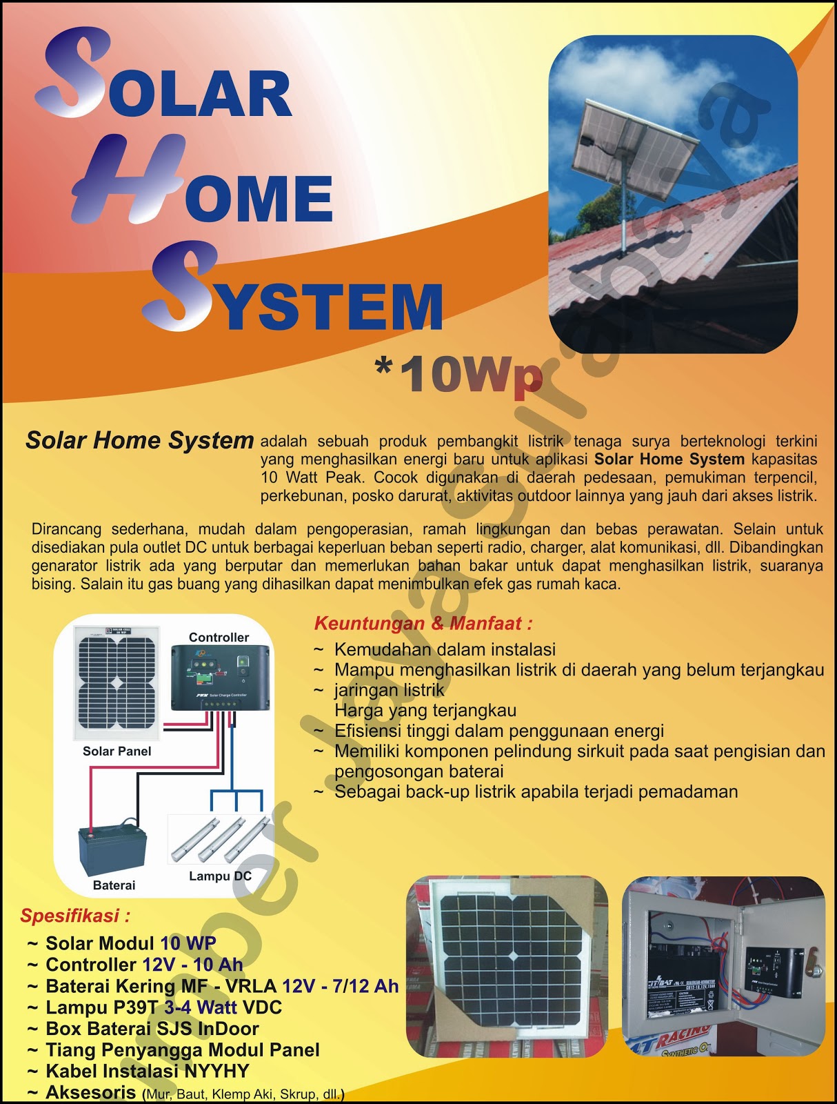 Sunday Prima Energy: paket sollar cell SHS 10 wp murah
