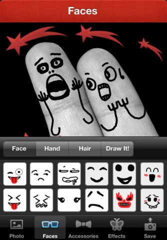 Technology World: Cool Finger Faces: Draw Funny Faces On Your Fingers [iOS]
