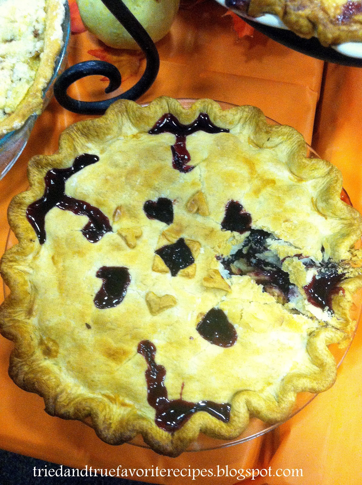 Tried and True Favorite Recipes: Blueberry Pie - award winning!