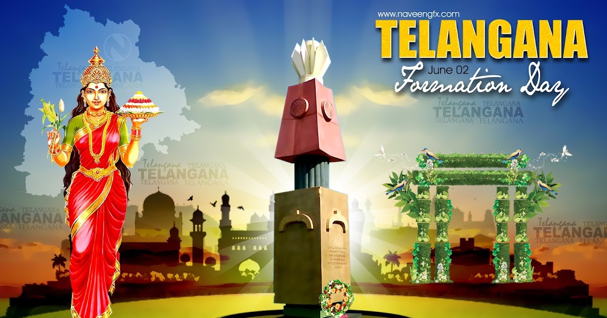 Telangana Formation day HD poster and wallpapers in JPEG | naveengfx