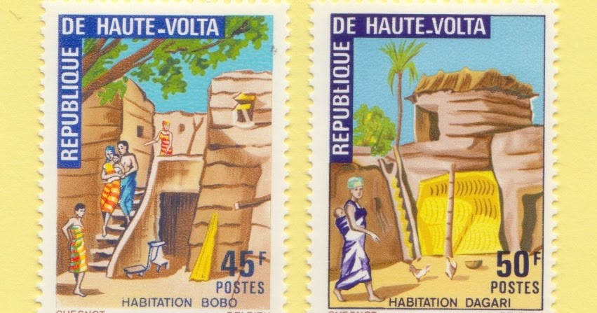 stamp: Upper Volta (Haute Volta) 1972 - Habitation in Upper Volta