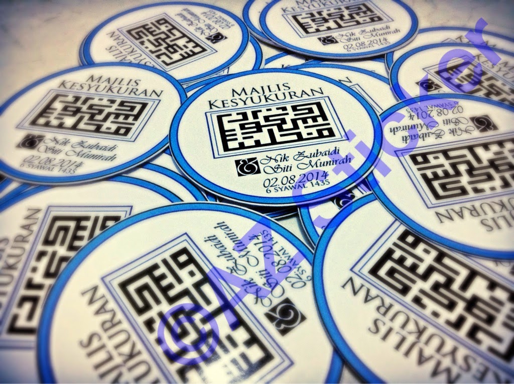AZ Label Name Stickers Printing: Sticker Color Murah Bulat