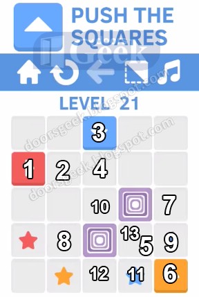 Push The Squares Level 21 ~ Doors Geek