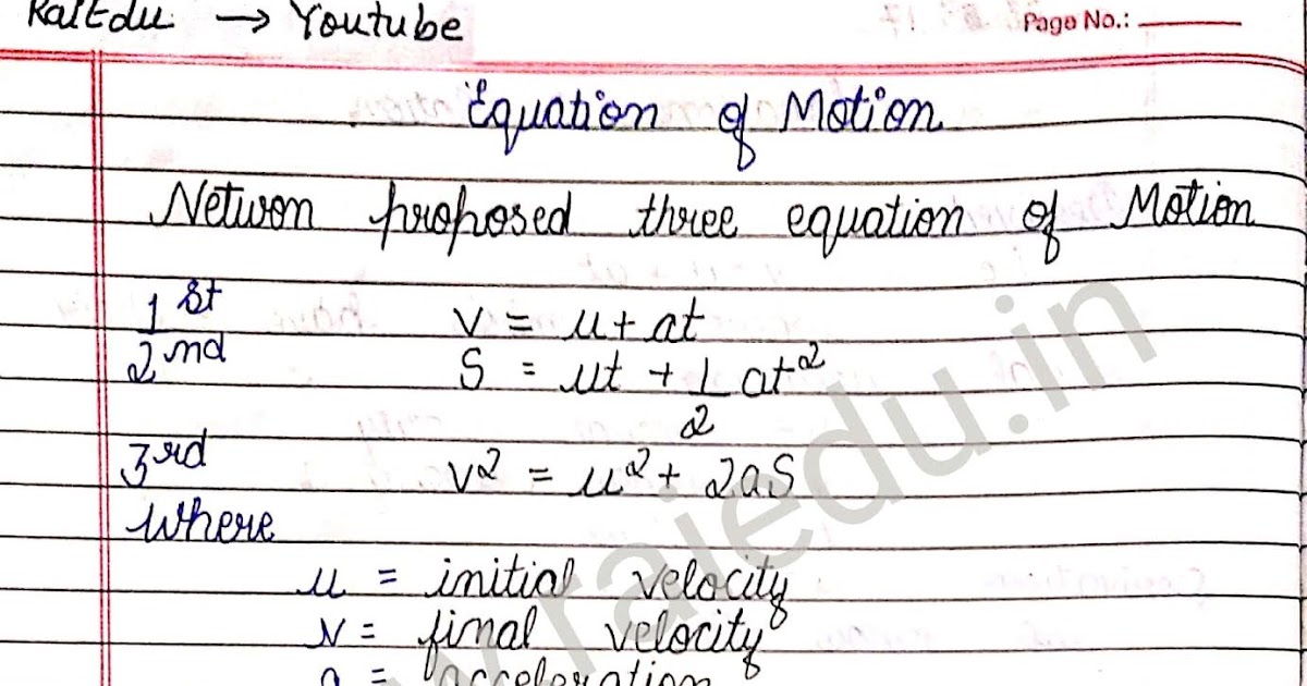 Newton's Equation of motion proof and based numerical