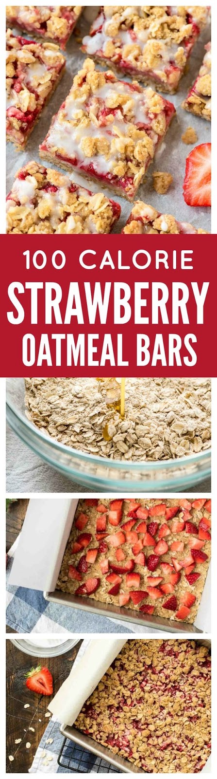 100 Calorie Strawberry Oatmeal Bars - Live Amma