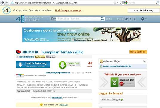 berbagi-ilmu: tips DOWNLOAD Dari www.4shared.com TANPA HARUS MENUNGGU