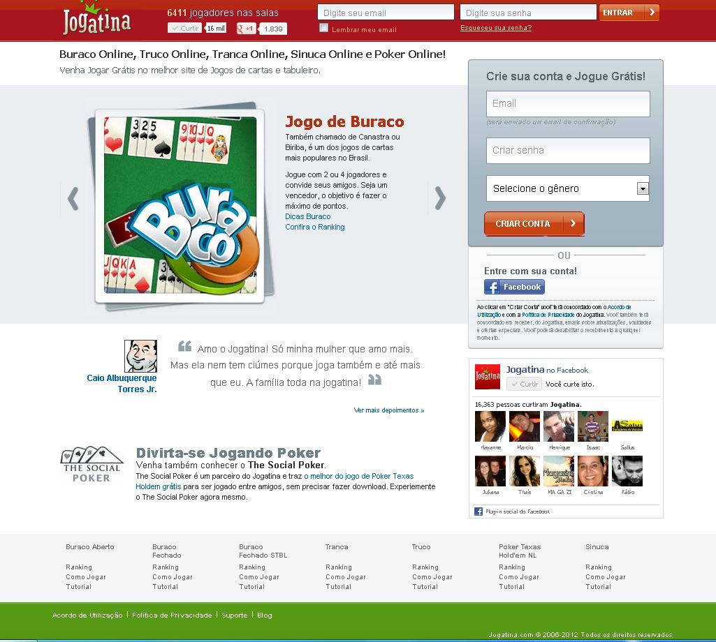 Blog do Jogatina.com: Nova página inicial do Jogatina