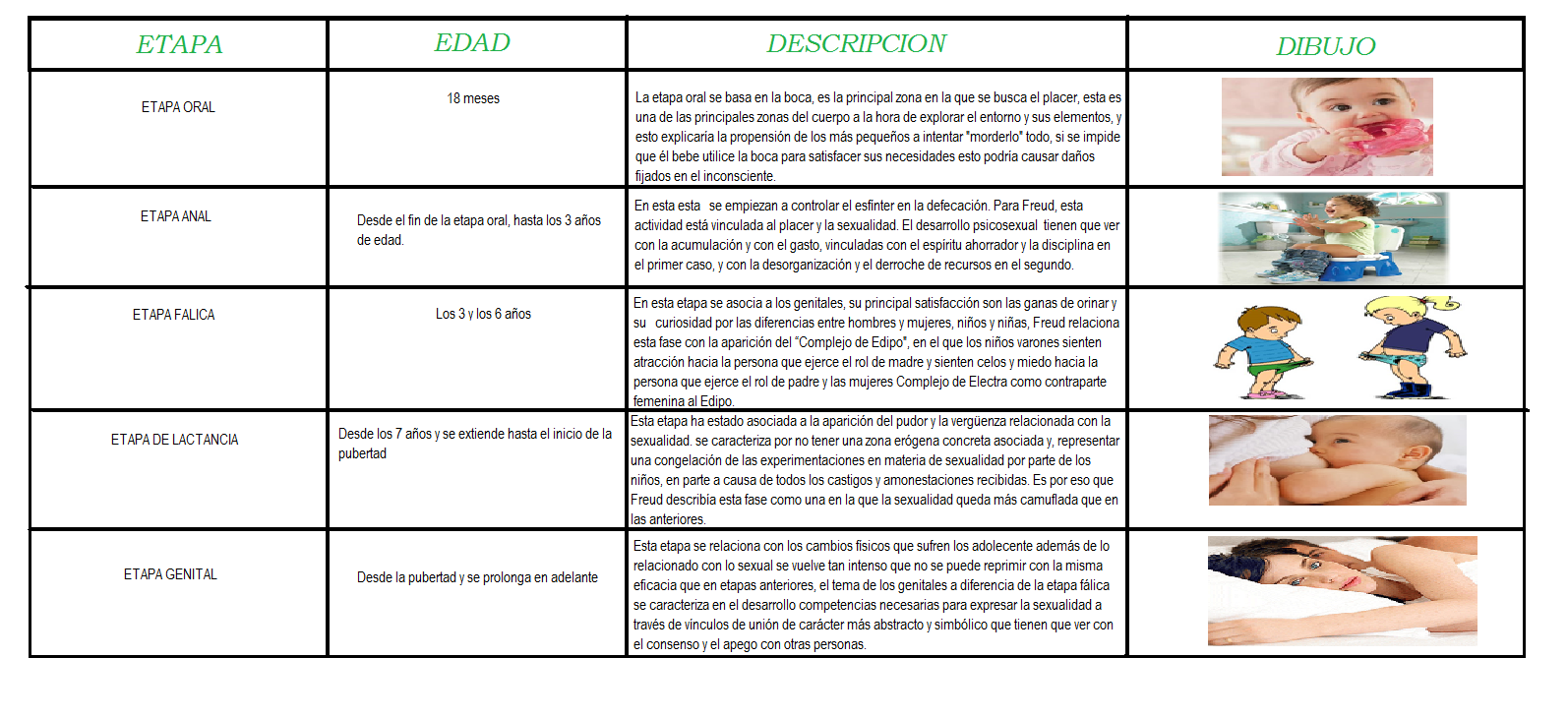 Etapas de la psicosexualidad de Freud: Características de las etapas ...