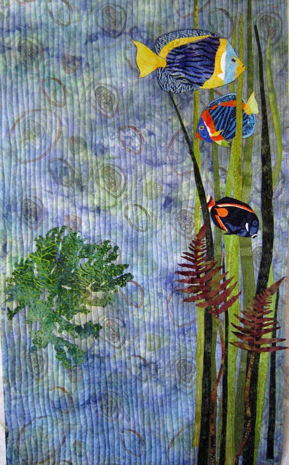 Barbara Strobel Lardon Art quilts: UNDER THE SEA