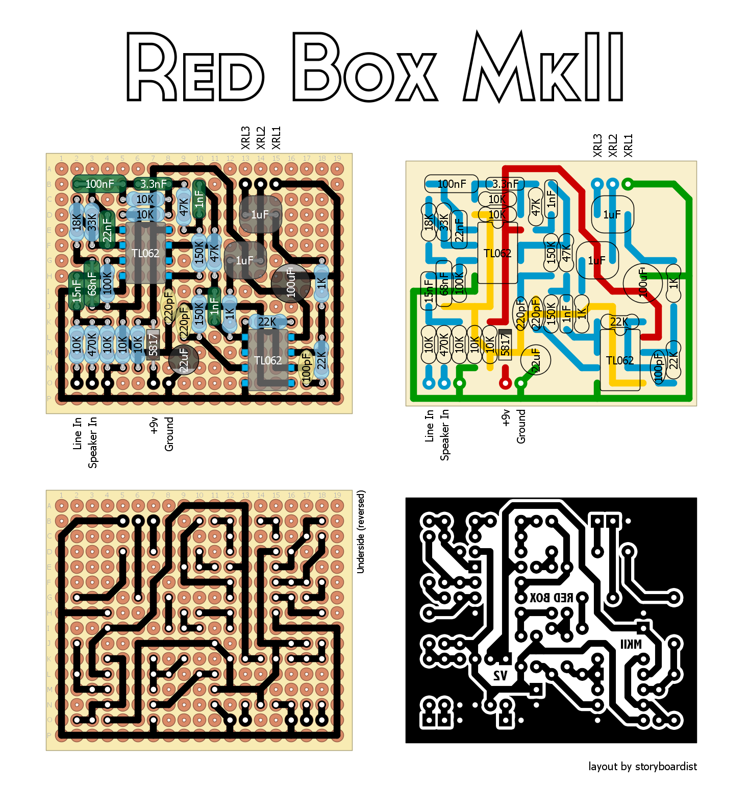 Perf and PCB Effects Layouts: Hughes & Kettner Red Box Mk. II