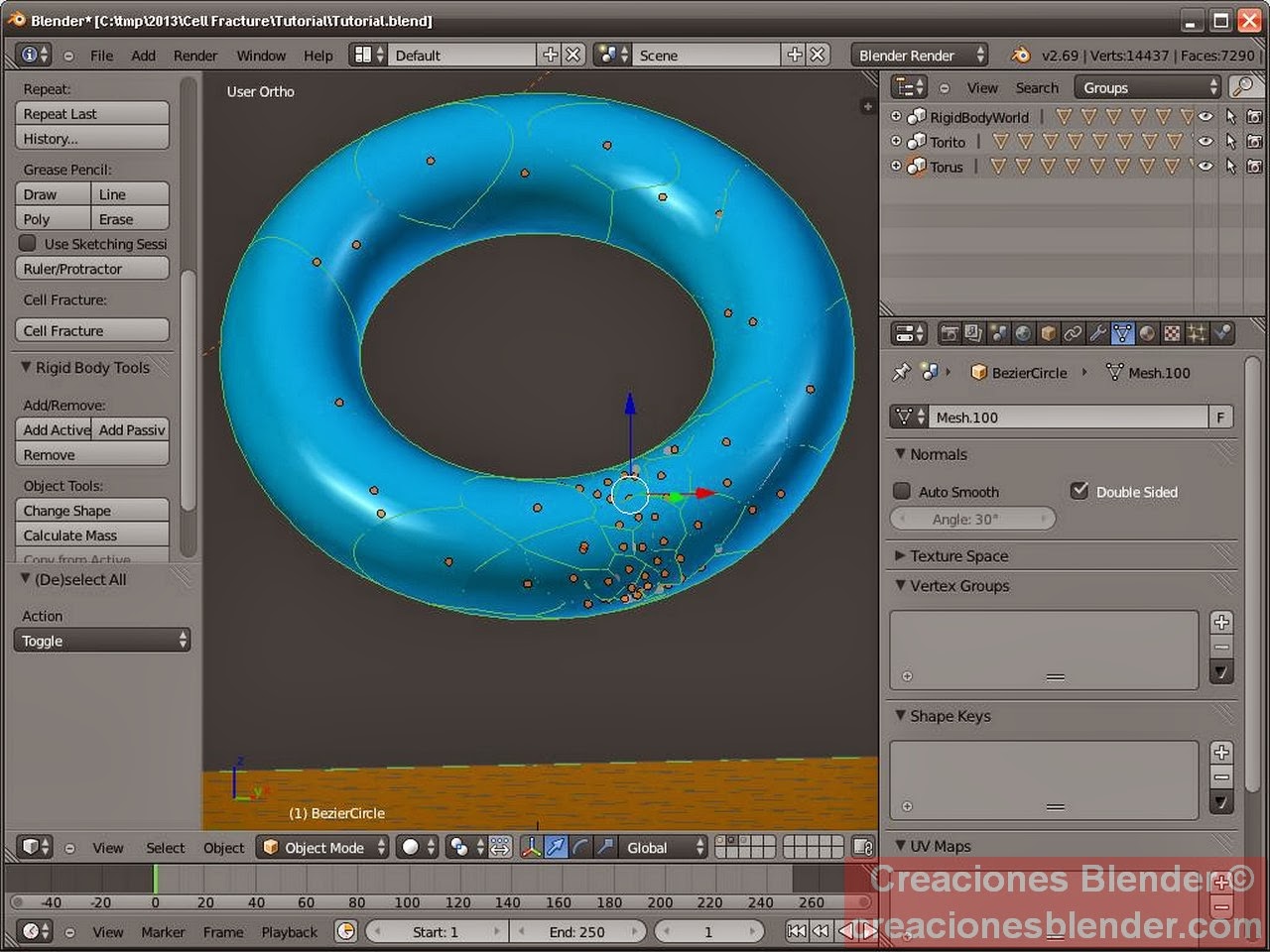 Creaciones Blender: Uso del Addon Cell Fracture en Blender 2.69 para ...