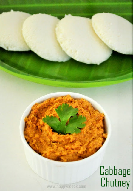 Cabbage Chutney Recipe | Side dish for Idly/Dosa | Vegetable Chutney ...