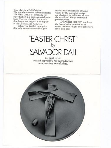 Salvador Dali Auction Results Watch: Lincoln Mint 1972 Annual Easter ...