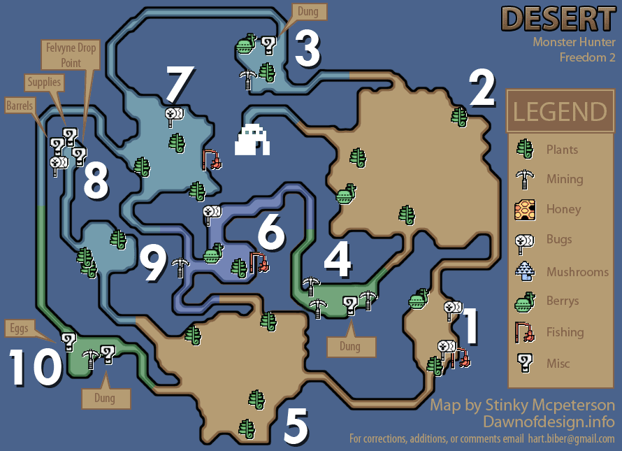 GUIDE OF MONSTER HUNTER 2 DOS: ALL MAP