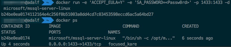 adalf的小技巧: [Docker]測試Microsoft SQL Server vNext