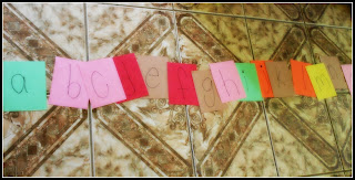 sticky notes and notebooks: Letters (beginner learners)