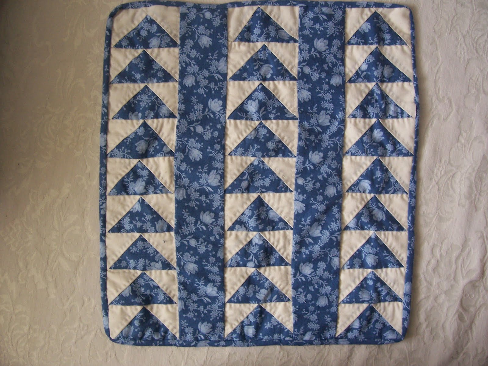 Only Doll Quilts: Blue and White Flying Geese