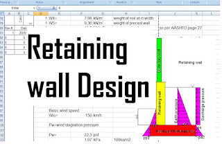 Reinforced concrete retaining wall design xls - Civil engineering program