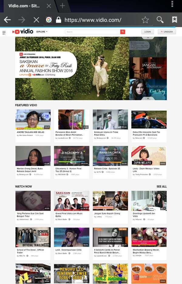 vidio.com Ratusan Ribu Video Hanya Untuk AndaGudang Info dan Produk