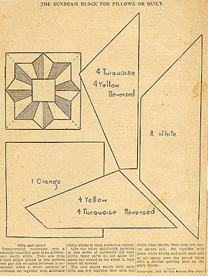 Cloud of Quilt Patterns: Sunbeam
