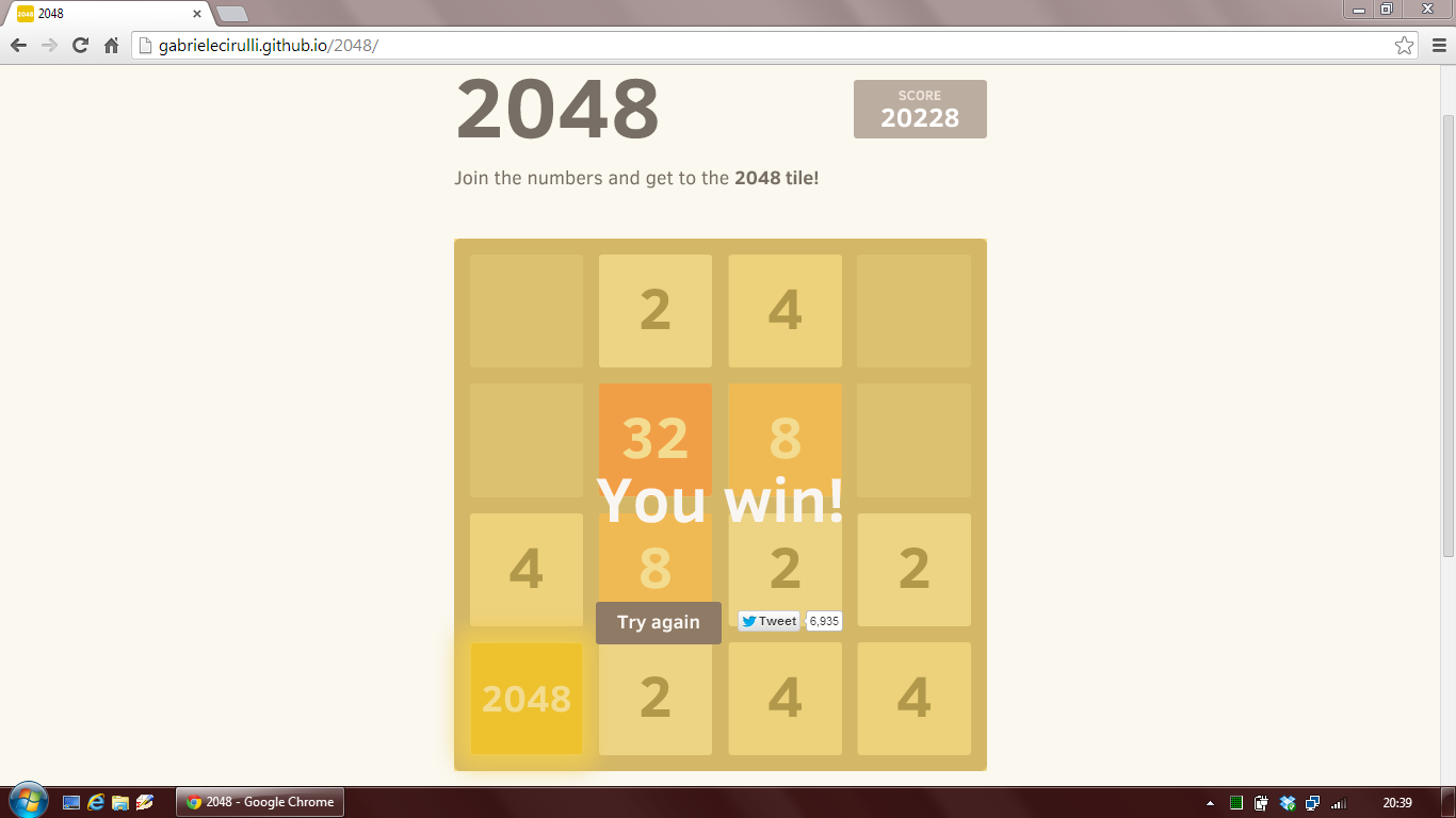 2048 (Game) - Gustavo