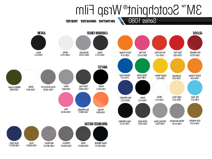 3M Vinyl Car Wrap Colors
